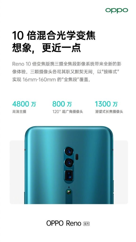 Oppo reveals the camera specifications of the Oppo Reno smartphone ...