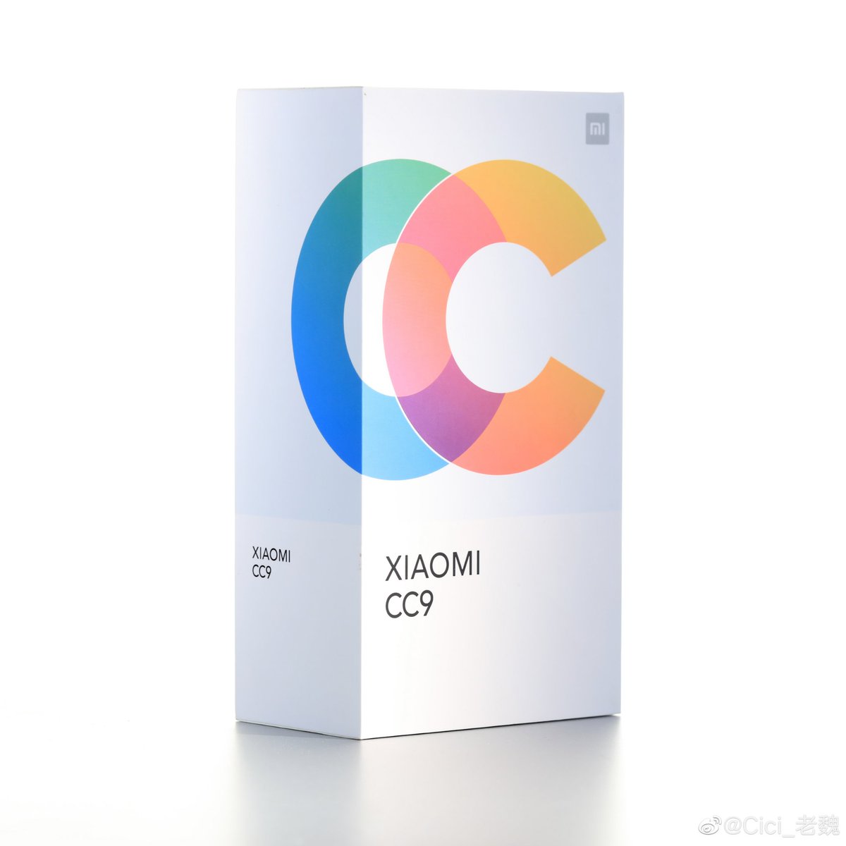 Photos of the Xiaomi CC9's retail box surfaces - Gizmochina