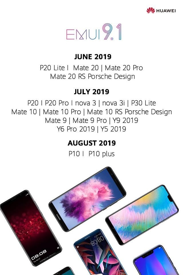 Huawei to start rolling out EMUI 9.1 to eligible smartphones from this ...