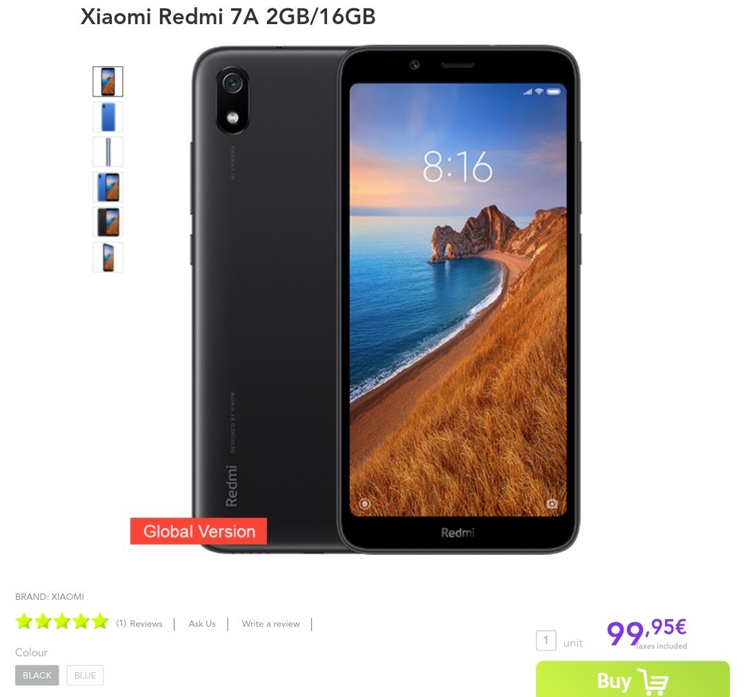 European retailer lists Redmi 7A ahead of release, starts at €99 ...