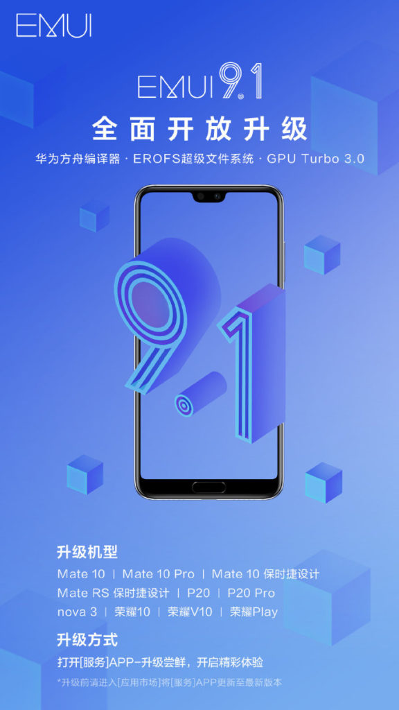 Huawei's EMUI 9.1 Stable version now set to hit the first batch of 10 ...