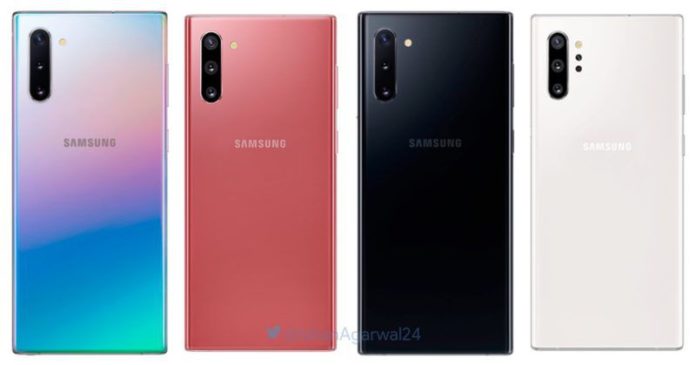 Samsung Galaxy Note 10, Note 10+ storage and color variants for India ...