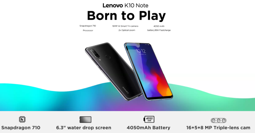 Lenovo K10 Note live photos leaked, Flipkart reveals specs - Gizmochina