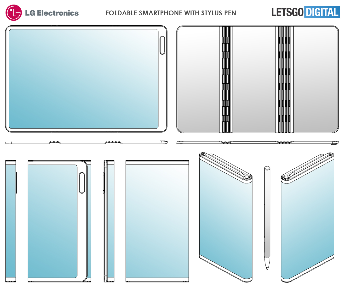 New LG smartphone patent showcases double folding design - Gizmochina