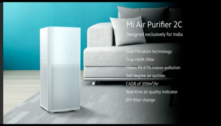Mi Air Purifier 2C launched in India, Price & Features - Gizmochina