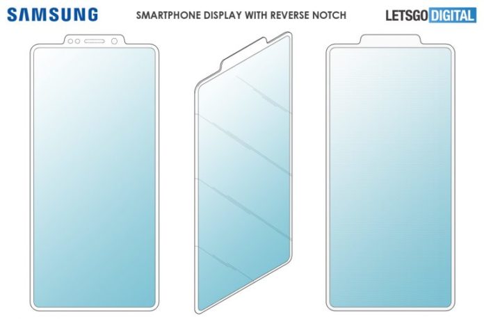 Samsung patents display design with reverse notch - Gizmochina