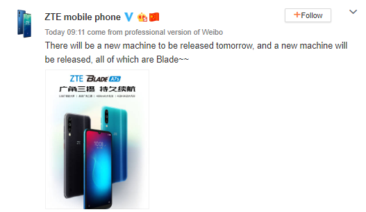 ZTE to launch two new phones tomorrow; Blade A7s and Blade V20 ...