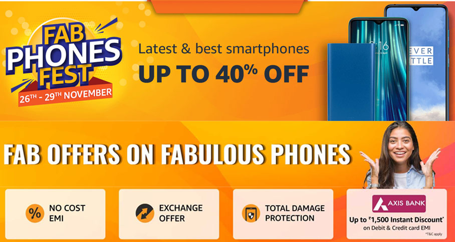 Amazon Launches the Fab Phones Fest Offering up To 40% Off on Latest