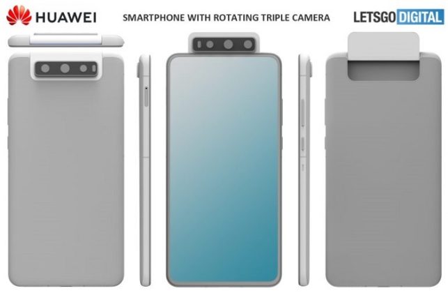 Huawei patents phone with triple flip cameras - Gizmochina