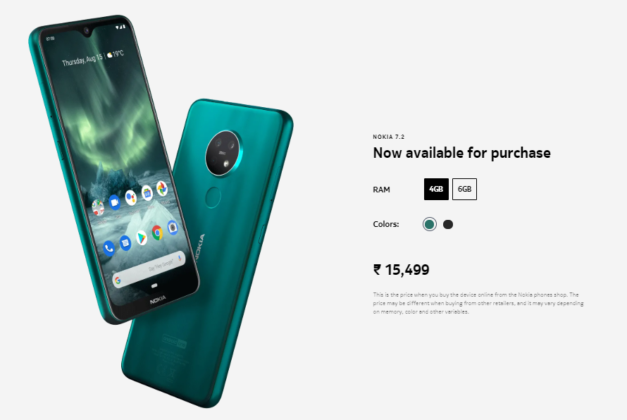 Nokia 7.2 and Nokia 6.2 get permanent price cuts too in India - Gizmochina