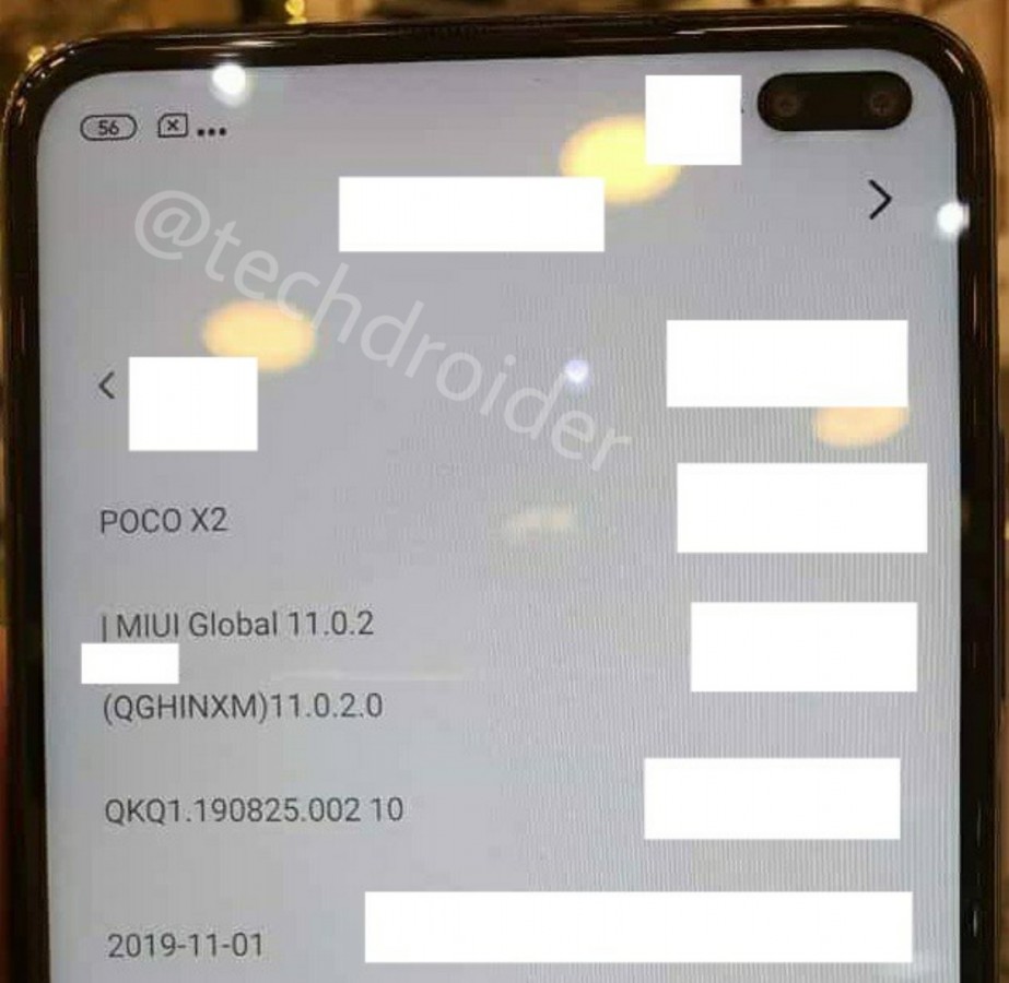 POCO X2 live shot reveals Snapdragon 730G processor - Gizmochina