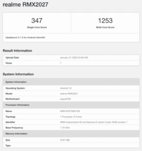 Realme C3 seemingly spotted on Geekbench with Helio G70 - Gizmochina