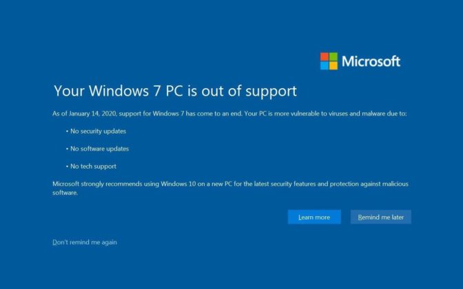 Microsoft finally pulls the plug on Windows 7; will no longer provide ...