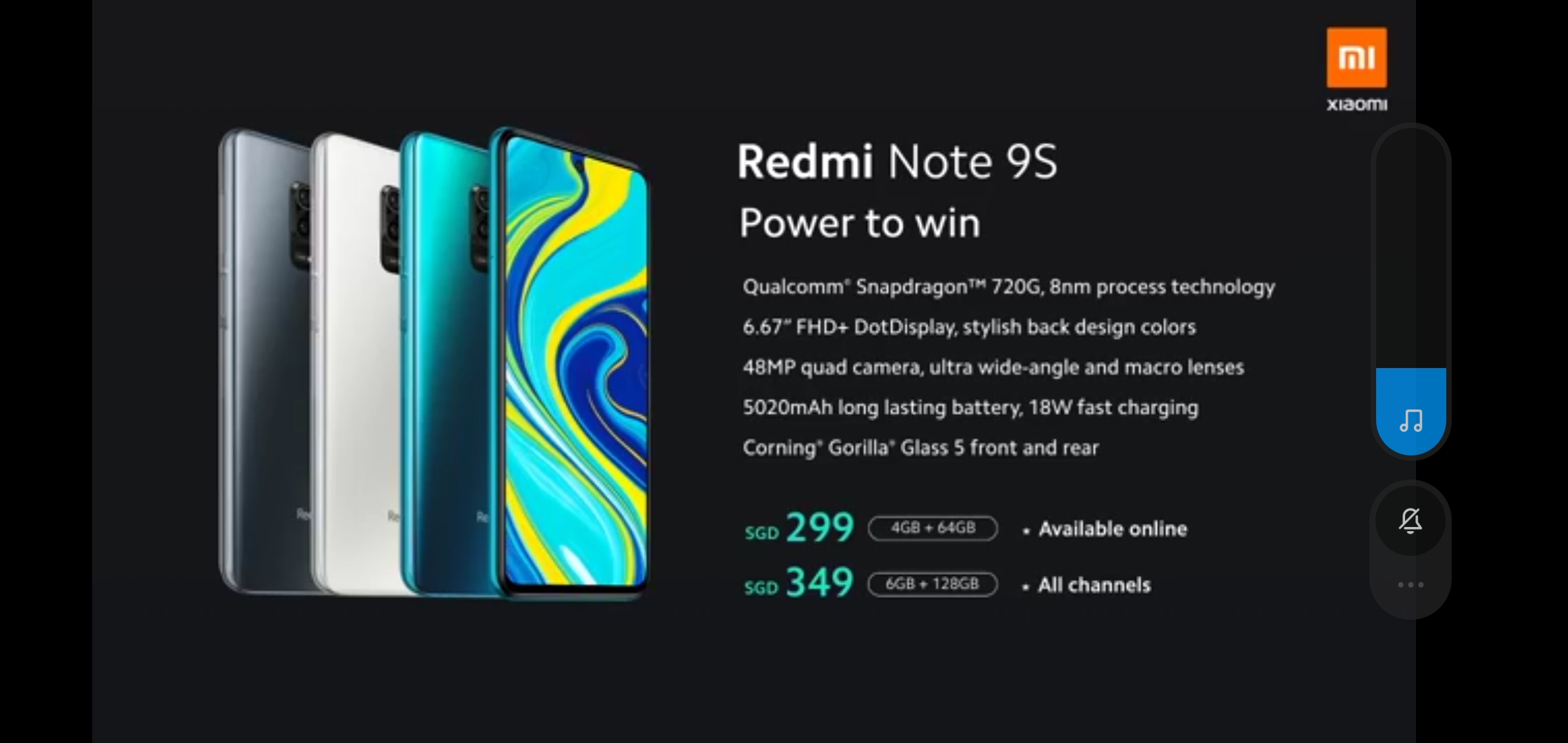 Redmi Note 9S launched for the Global Market; starts at $249 - Gizmochina