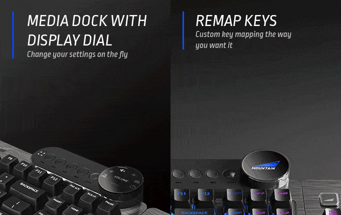 Everest, a Modular keyboard with colored display keys and more ...