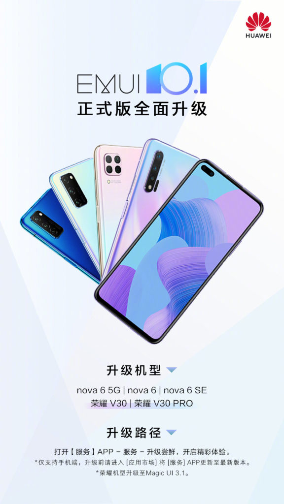 EMUI 10.1 / Magic UI 3.1 stable update now available for Huawei Nova 6 ...