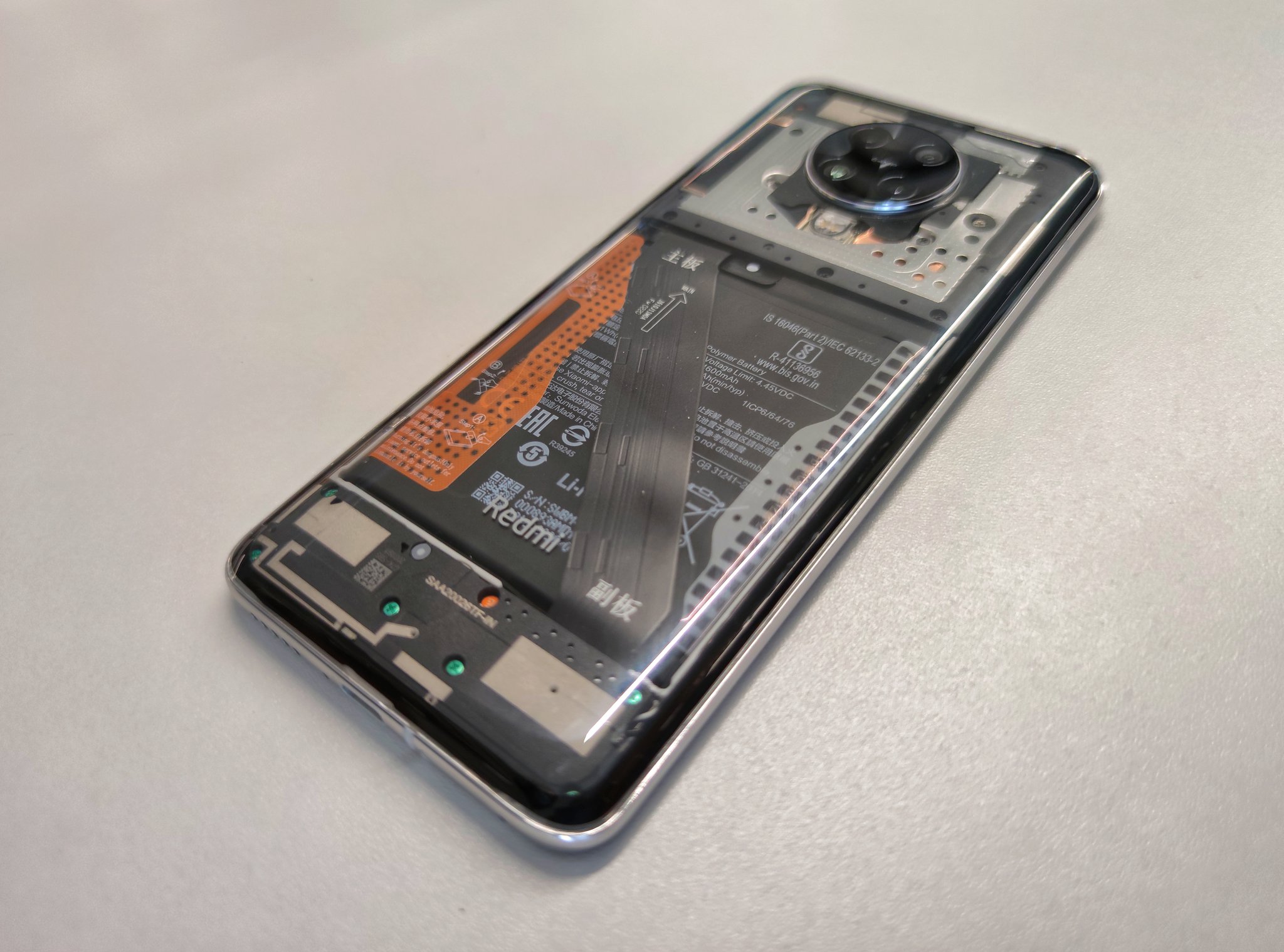 Redmi K30 Pro with a transparent back panel shared by a Xiaomi official ...