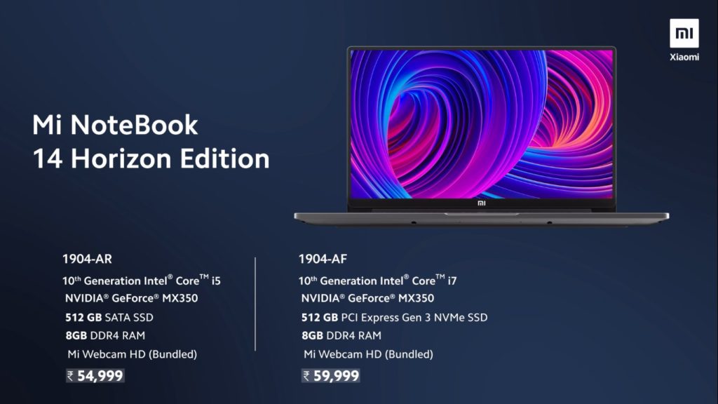 Xiaomi Mi Notebook 14 series Launched in India, starts from 41,999 INR ...