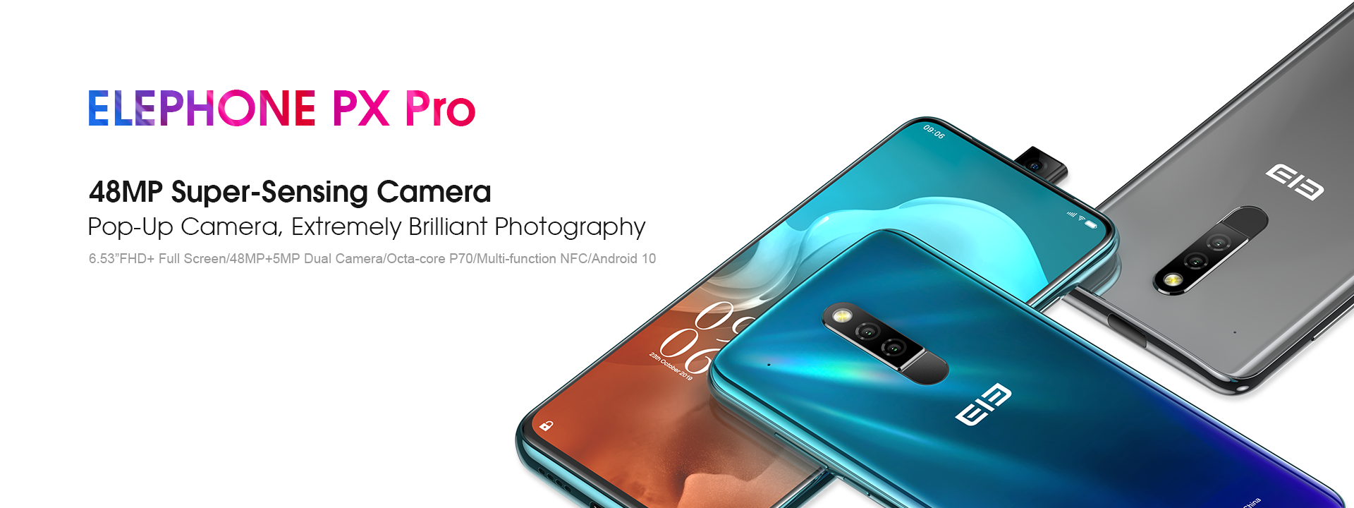 Grab Elephone PX Pro with pop-up selfie camera, 6.53-inch display for ...