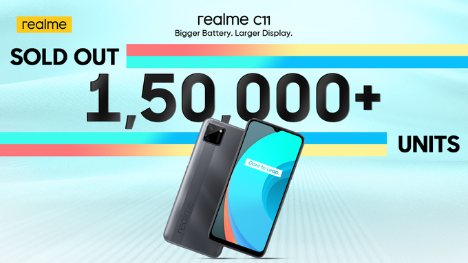 Over 150K Realme C11 units sold in just 2 minutes in its first sale in ...