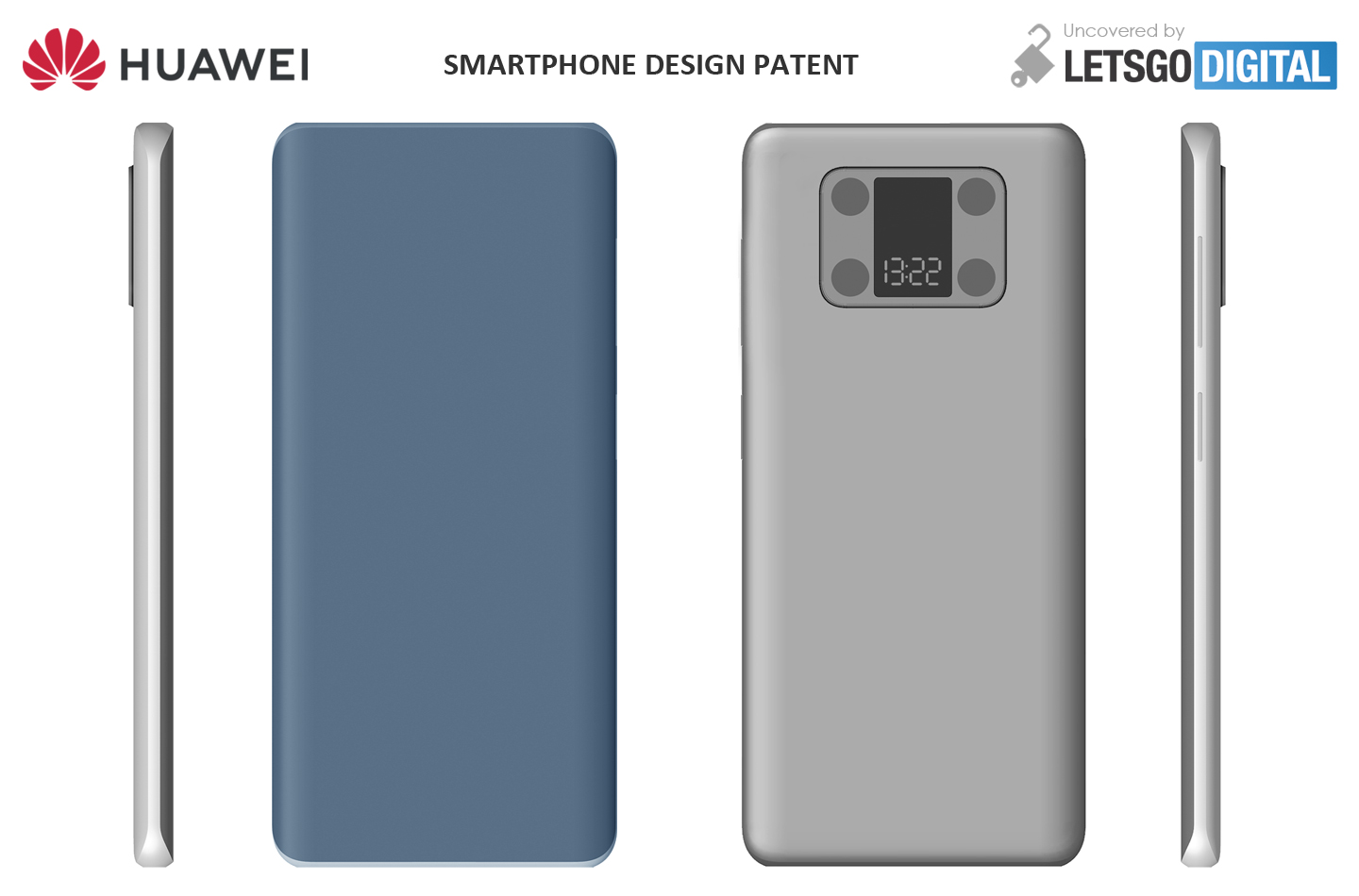 Huawei patents a smartphone design with a secondary display alongside ...