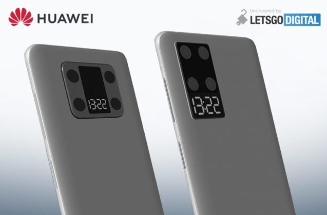 Huawei patents a smartphone design with a secondary display alongside ...