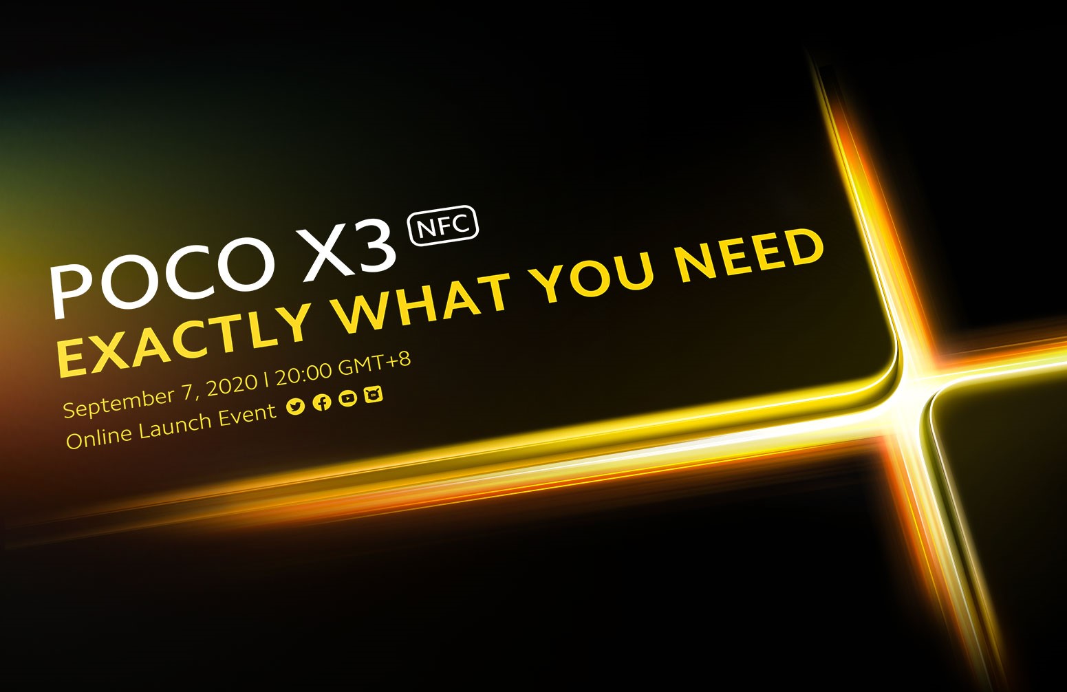 Official: POCO X3 NFC will launch on September 7 - Gizmochina