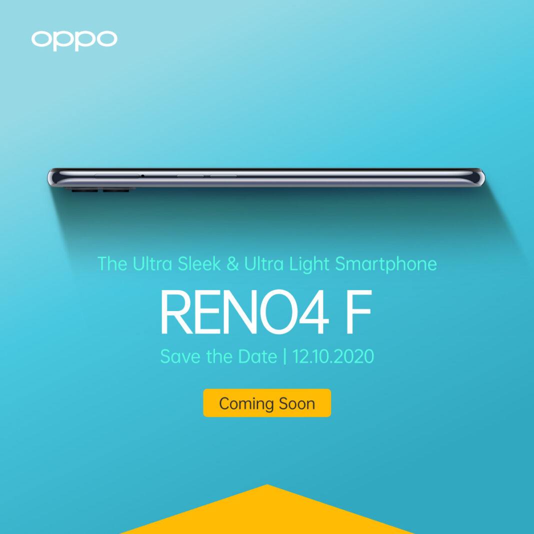OPPO Reno4 F coming on October 12 with a similar design to the F17 Pro ...