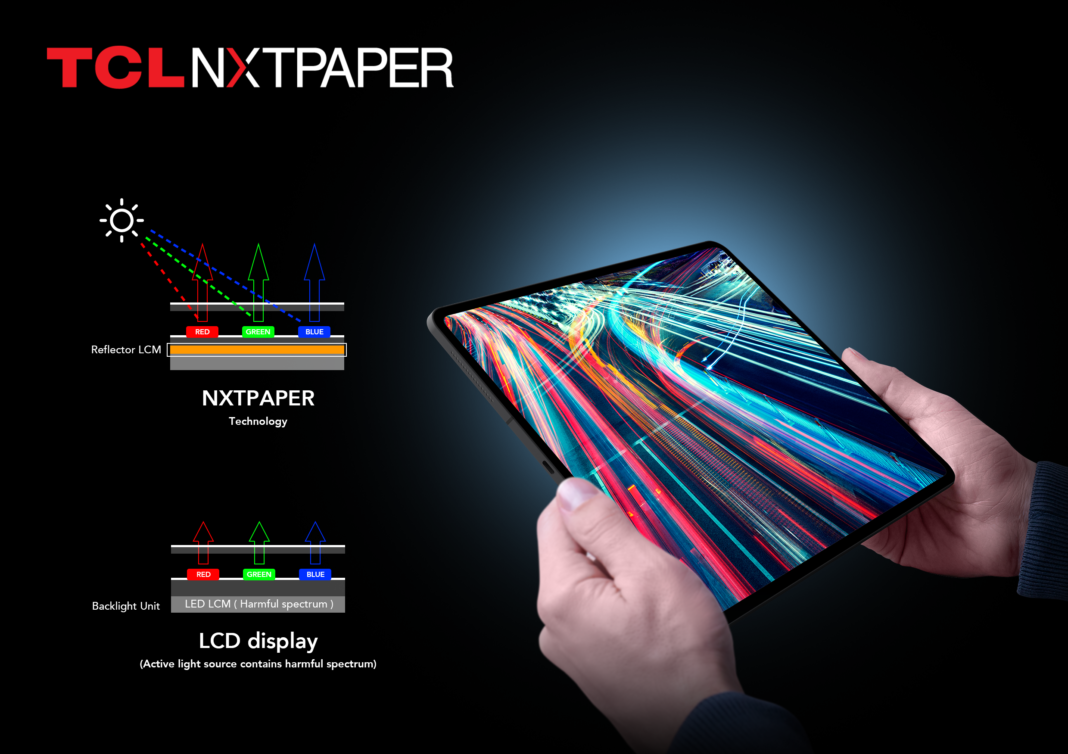 TCL announces NXTPAPER display technology for paper-like color display ...