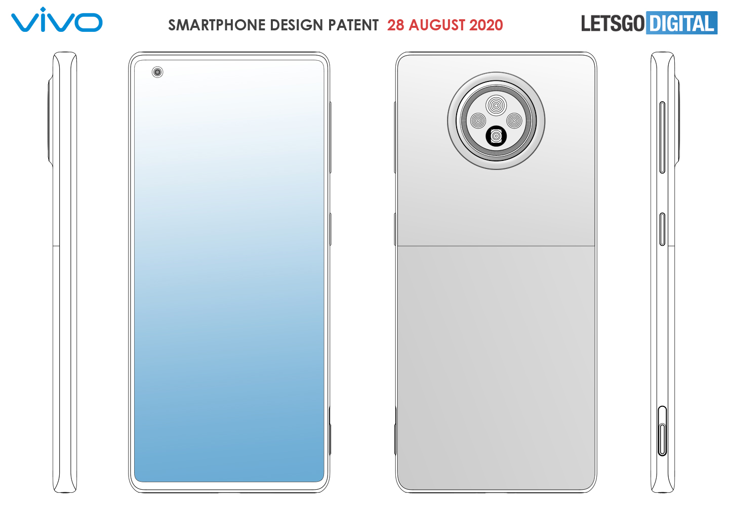 Vivo patents a smartphone design with periscope camera and dual-tone ...