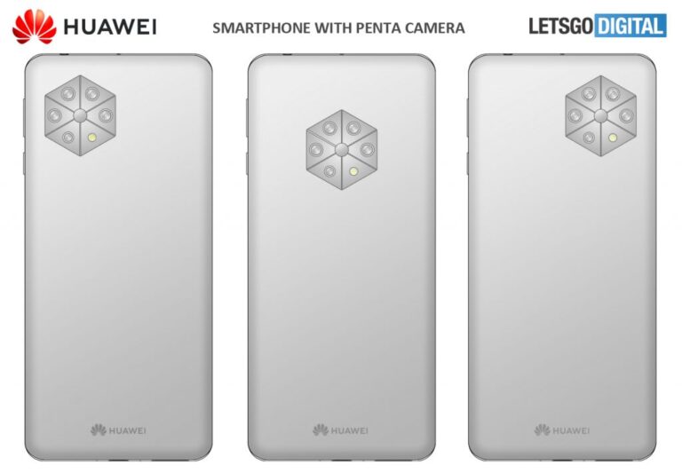 Huawei patents device with 5 rear cameras and an under-screen selfie ...