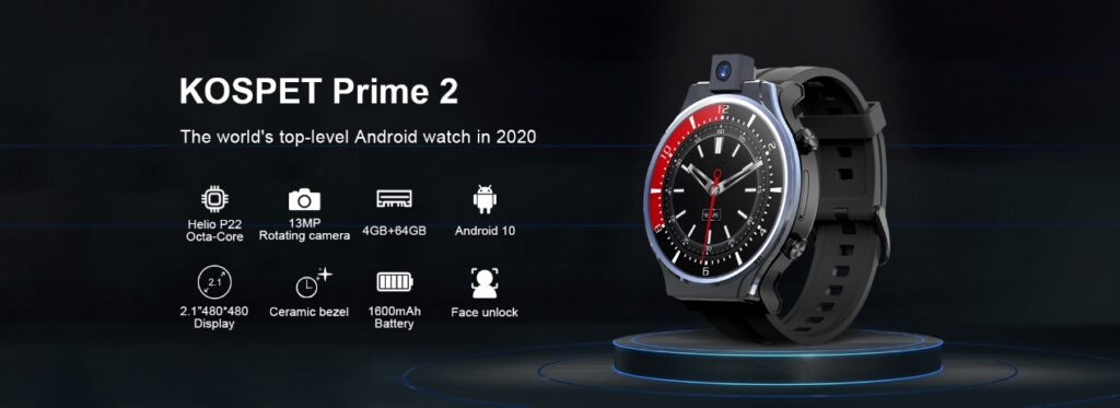 Kospet launches Prime 2 Smartwatch with rotating camera and face ...