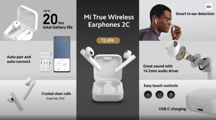 Xiaomi launches the Mi True Wireless Earbuds 2C for Rs. 2499 ($34 ...