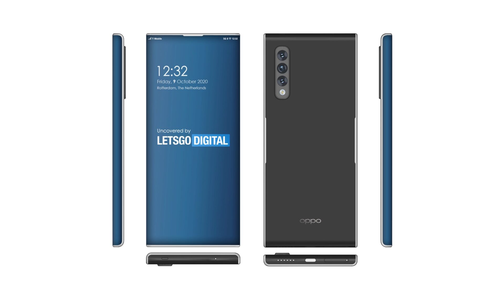 OPPO patents a smartphone design with super curved display - Gizmochina