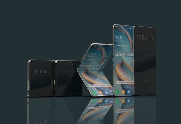 OPPO files a utility patent for clamshell foldable smartphone hinge ...