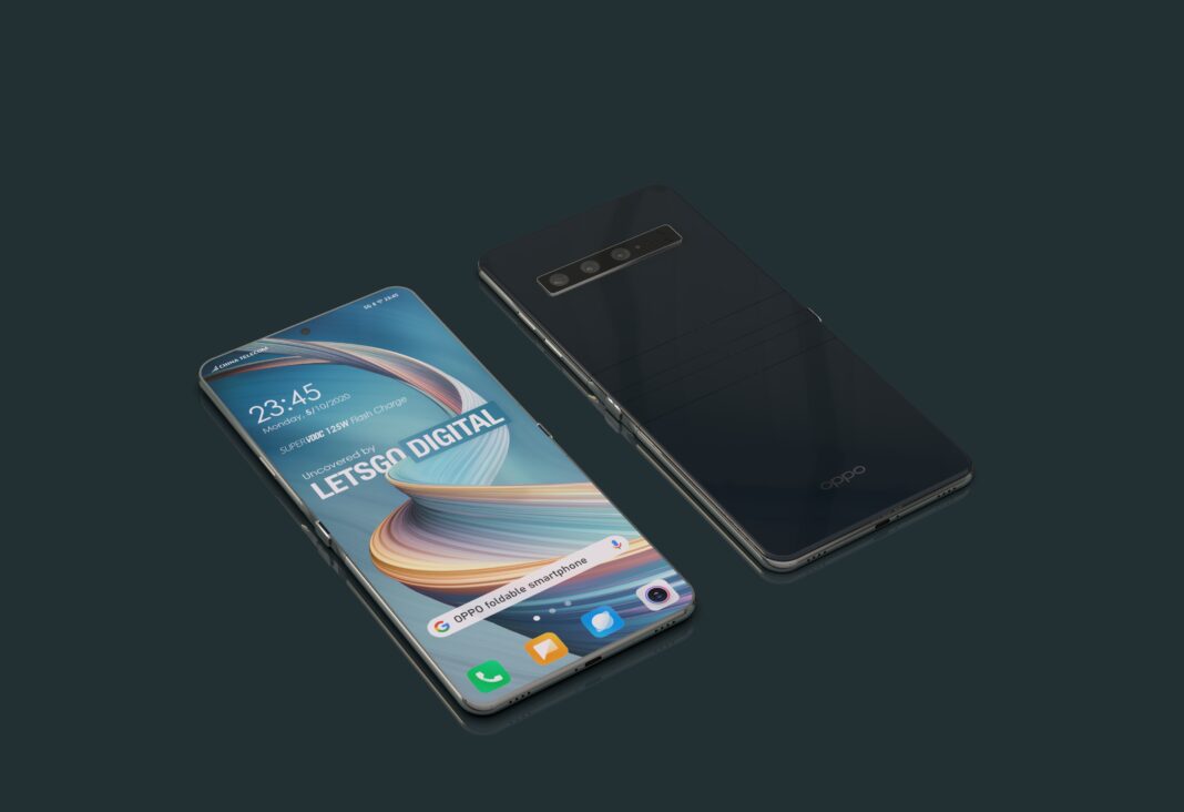 OPPO files a utility patent for clamshell foldable smartphone hinge ...