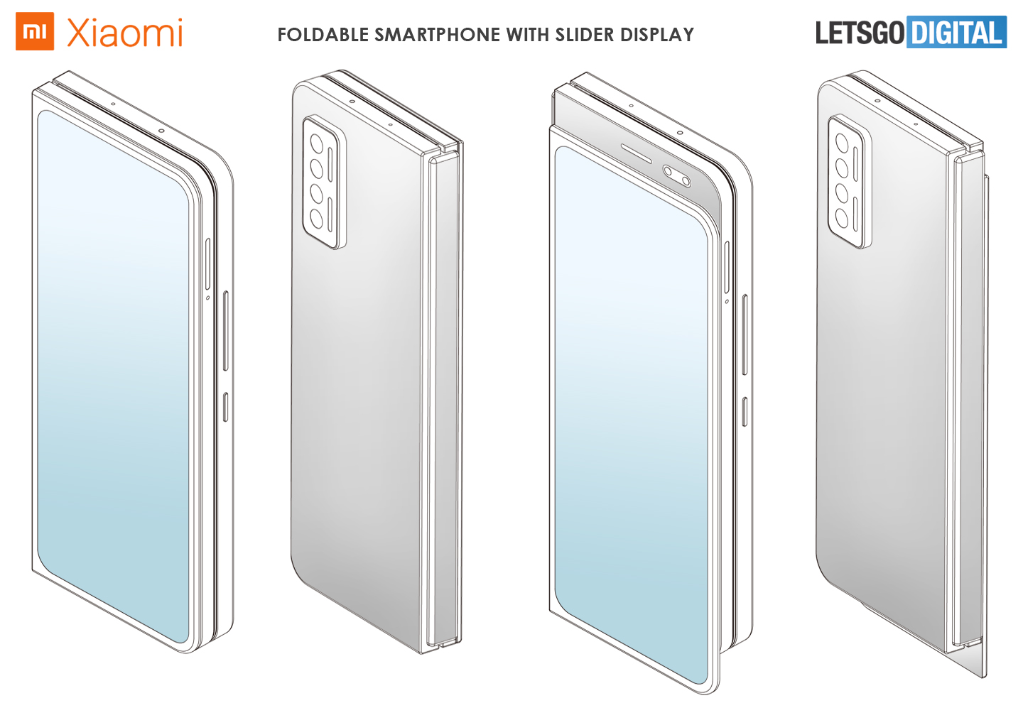 Xiaomi patents a foldable smartphone design with a slider cover display ...