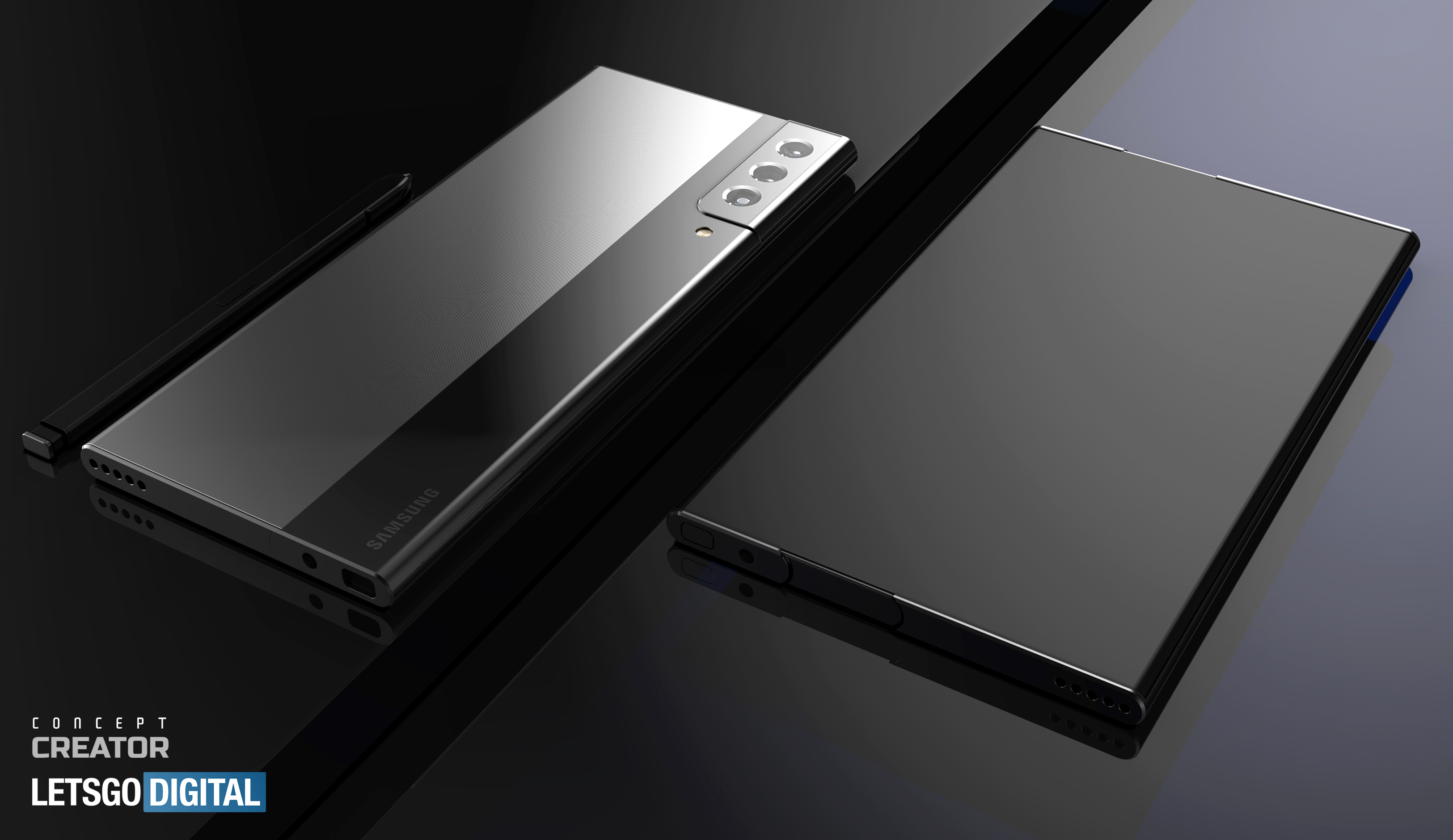 A concept design imagines Galaxy Note as a rollable smartphone - Gizmochina