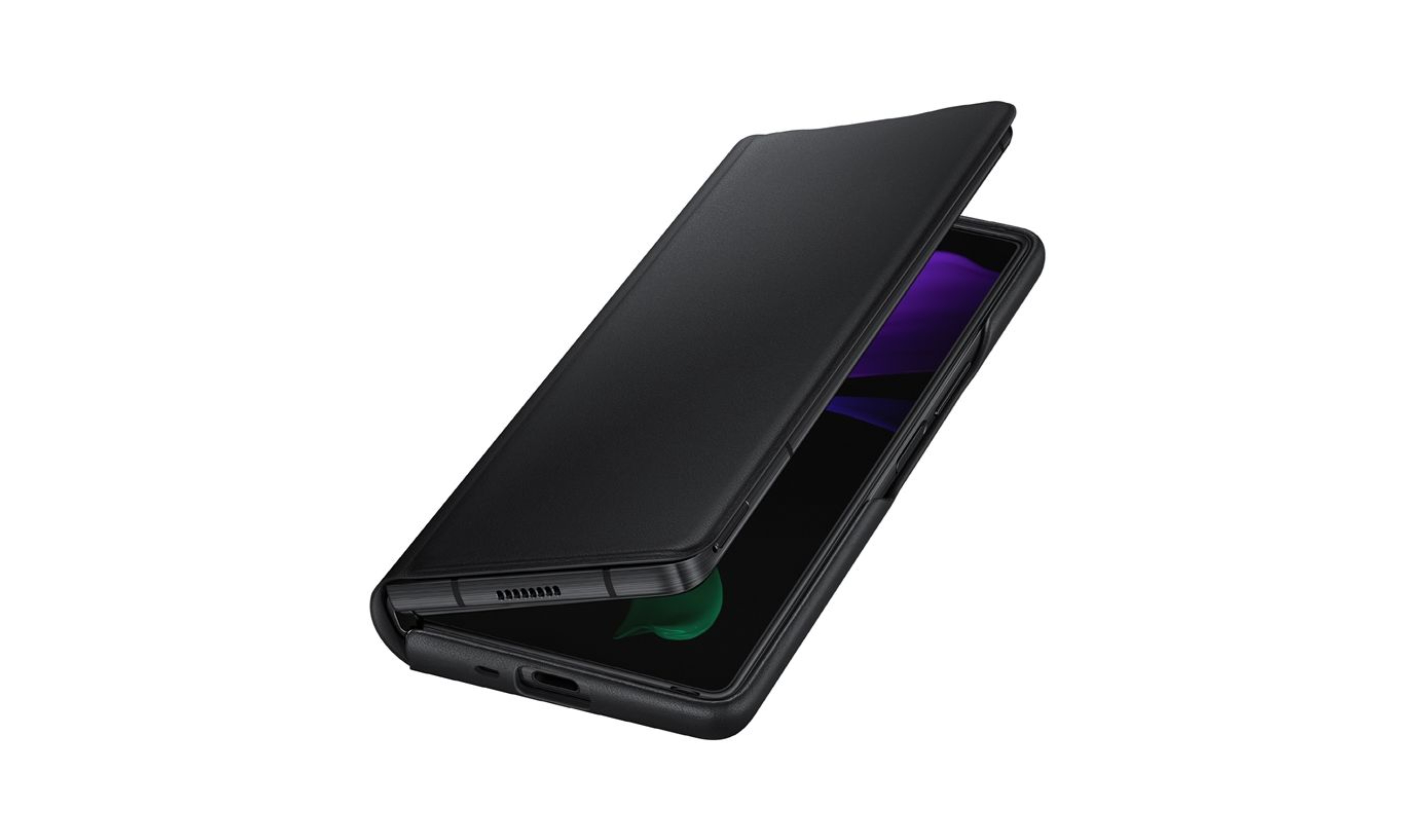 The new official leather case for Galaxy Z Fold2 offers complete ...
