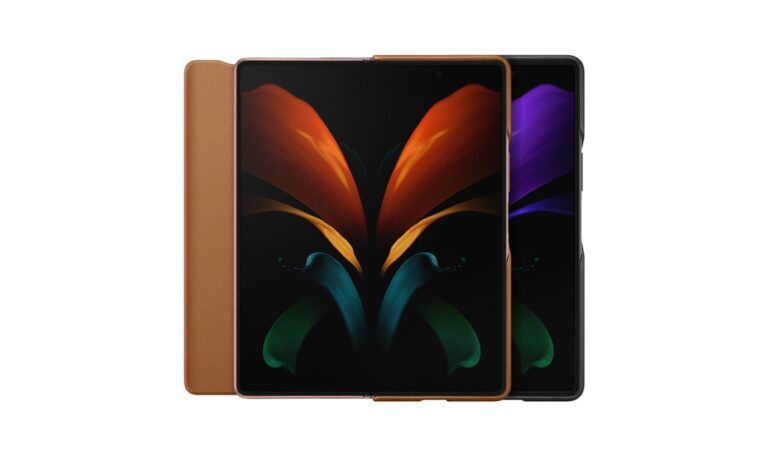 The new official leather case for Galaxy Z Fold2 offers complete ...