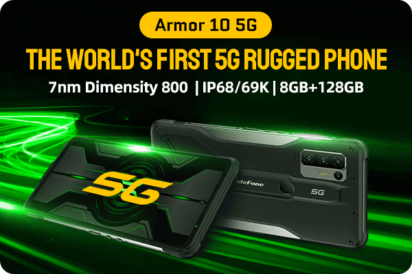 Ulefone Armor 10 5G Rugged phone powered by Dimensity 800 SoC launched ...