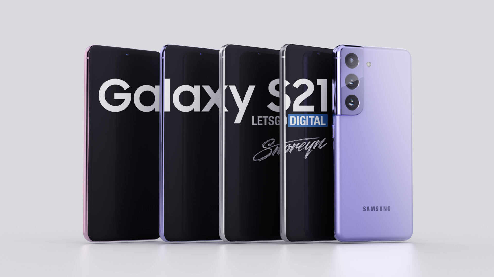 High-quality Galaxy S21 series renders expose the phones in all colors ...