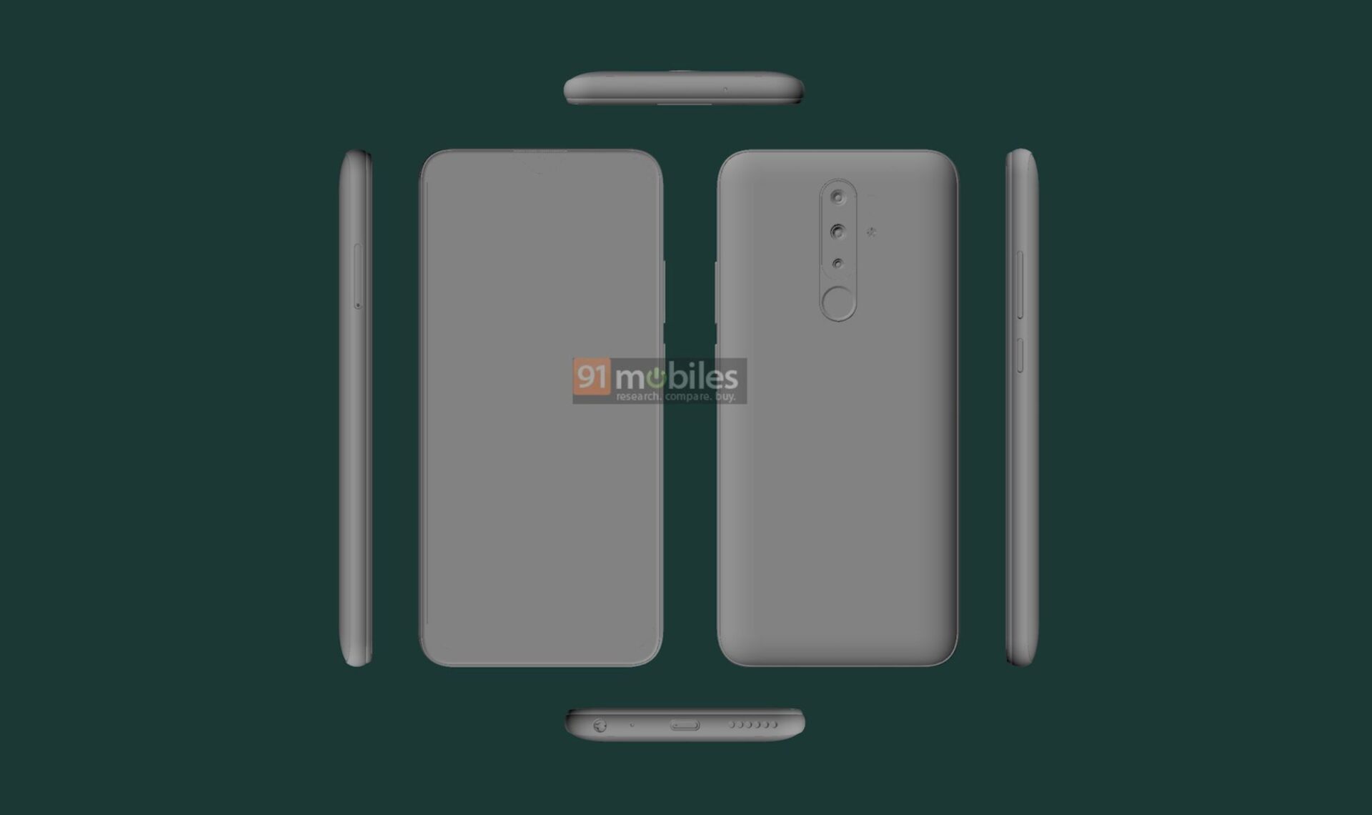 Nokia 4.3 renders expose the phone's entire design - Gizmochina