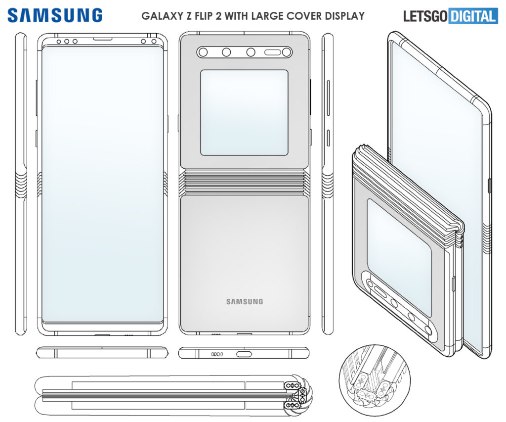 Samsung patents a clamshell foldable phone design with zero-gap hinge ...