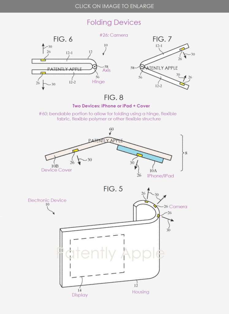 Apple patents a foldable device with multiple integrated cameras for ...