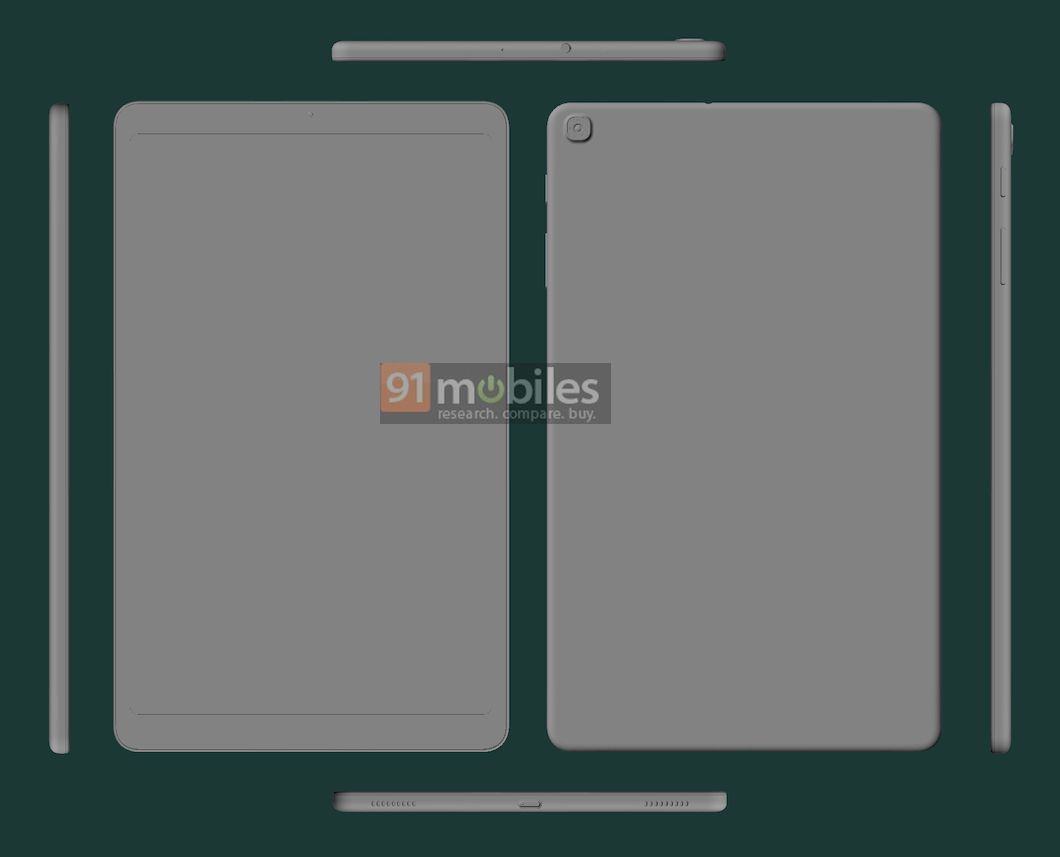 Samsung Galaxy Tab A 10.1 (2021) CAD renders, Galaxy Tab S7 Lite ...
