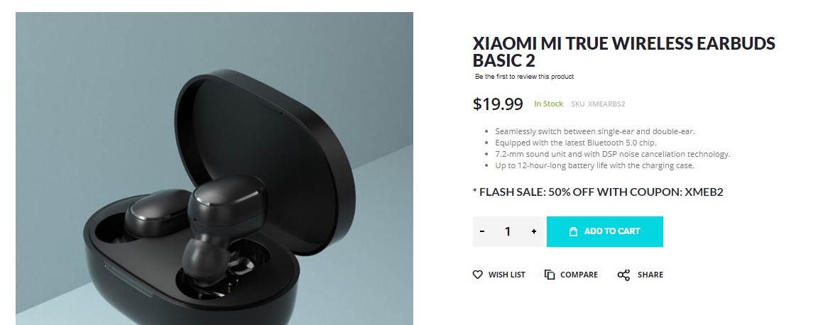 Xiaomi Mi Earbuds Basic 2 available via Giztop flash-sale for $9.99 ...