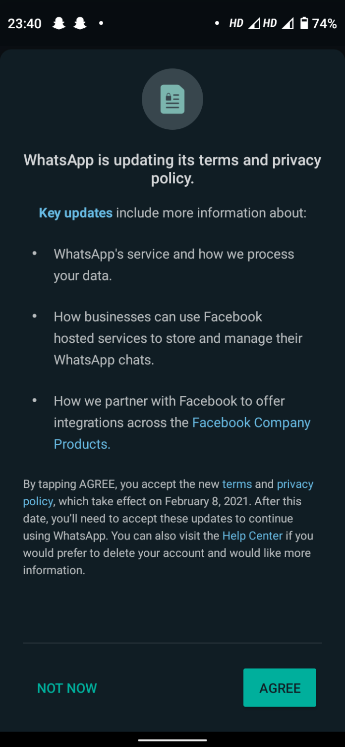WhatsApp makes Data Sharing with other Facebook companies 'compulsory ...