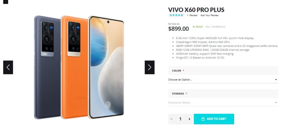 Vivo X60 Pro Plus 5G available on Giztop - Gizmochina