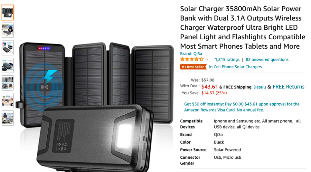 DEAL: Grab this massive 35800mAh Solar Charging Power Bank at its ...
